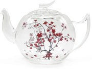 Skleněná konvice Cherry Blossom, 1,2 l – z borosilikátového skla s motivem sakury