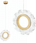 Toolight Toolight, LED závěsné osvětlení 21cm, 5W, 3000K, LHJ102-1CP, zlatá, OSW-60047