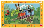 Dino Papírové puzzle Krtek a lokomotiva15 dílků