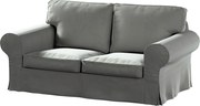 Potah na pohovku IKEA Ektorp 2-místná rozkládací  NOVÝ MODEL 2012 barva šedá látka lesklé, sametová