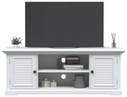 TV skříňka bílá 110 x 30 x 41 cm kompozitní dřevo