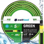 Zahradní Hadice 1/2" 25 m Silná Cellfast 5-VRSTEV Flexibilní Odolná Green ATS2