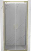 Mexen Exo, dvojité výklopné sprchové dveře, 110 cm, transparentní sklo, zlatá, 8182-110-000-50-00