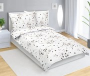 Povlečení krepové Hnědá,Bílá 80/305 - 140x220, 70x90 cm