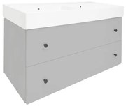 Koupelnová skříňka s umyvadlem Naturel Forli 120x53x46 cm šedá mat FORLI120GMUSAT