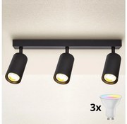 Brilagi - LED Stmívatelné bodové svítidlo SELE 3xGU10/6,5W/230V černá