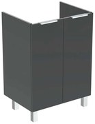 Ideal Standard Eurovit+ - Umyvadlová skříňka, 84x60x44 cm, 2 dvířka, panty L/P, lesklá šedá R0258TI