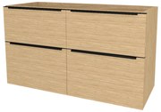 Mereo Mereo, Mailo, koupelnová skříňka 121 cm, černé madlo, Multidecor, CN593SBDUO1