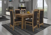 ADRK Furniture Sada stolu s židlemi RODOS 7 SE-ROD-7-C-B001
