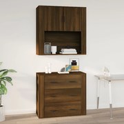 Nástěnná Skříňka Hnědý Dub 80X33X80 Cm Kompozitní Dřevo