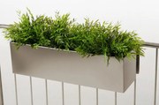 Balkonový truhlík BINOX, šířka 60 cm, broušený nerez