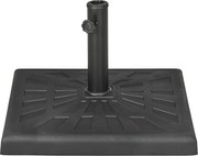 Stabilní podstavec slunečníku Outsunny 19 kg pro tyče slunečníku Ø 32/38/48 mm, černá syntetická pryskyřice, 51 x 51 x 32 cm |
