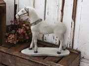 Béžová antik dekorace kůň Horse old French - 11*39*39 cm