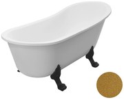 Besco Akrylátová volně stojící vana Olaya Glam Z 160x68 bez přepadu Typ a barva výpustě: bez odpadového sifonu, Barva podpěrných nožek: Černá mat
