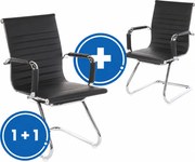 Konferenční židle Prymus K 1 + 1 ZDARMA, černá