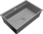 Gamma Decor 7050, 1-komorový granitový dřez 700x470x220 mm, šedá, GMA-ZLE000103