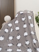 MK Lůžkoviny Beránková deka mikroplyš 150 × 200 cm – Ovečky Morning Yoga šedé