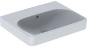 Geberit Smyle Square - Umyvadlo 55x44 cm, s přepadem, bez otvoru pro baterii, bílá 501.574.00.1