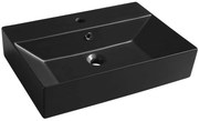 Sapho Isvea - Umyvadlo Sistema, 60x42 cm, s přepadem, otvor pro baterii, matná černá 10SF50060-2N