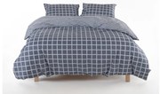 Šedé povlečení na dvoulůžko/prodloužené z bavlny Renforcé 240x220 cm Linear Calm Geometric – Mila Home Luxury