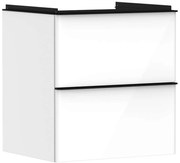 Hansgrohe Xelu Q - Umyvadlová skříňka, 63x58x50 cm, 2 zásuvky, lesklá bílá/matná černá 54023670