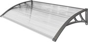 Outsunny Průhledný polykarbonátový slunečník 110x60 cm pro dveře a okna proti slunci a dešti s podpěrou z PP plastu | Aosom