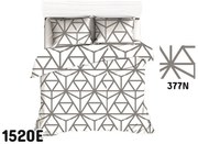 KARO Bavlněný povlak na polštář 70x80 1520E bílý šedý geometrický 377N