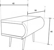 Noční stolek Luka z masivního dřeva Dub