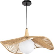 Toolight Natural, závěsné stropní svítidlo 50cm, 1xE27, APP1932-1CP, přírodní hnědá-černá, OSW-66069