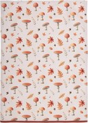 Béžová utěrka s listy a muchomůrkami Autumn Leaves - 50*70 cm