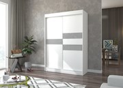 ADRK Furniture Skříň s posuvnými dveřmi a lacobelem BATIA 150 SW-BAT-W+GL-150+A512