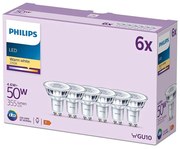 SADA 6x LED Žárovka Philips GU10/4,6W/230V 2700K