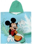 Dětské / chlapecké plážové pončo - osuška s kapucí Disney - Mickey Mouse - 100% bavlna s gramáží 320 gr./m² - 60 x 120 cm