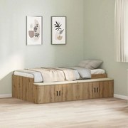 Rám postele Artisanový dub 90 x 190 cm Kompozitní dřevo 3335212