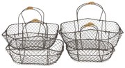 Set 4 drátěných košíků s uchy Filaire - 38*28*15*36 / 34*23*32 / 31*20*27 / 27*17*24 cm