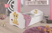 ADRK Furniture Postel s matrací, zábranou a šuplíkem CASIMO LION 160x80