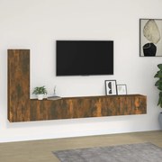 3dílný set TV skříněk kouřový dub kompozitní dřevo 3114323