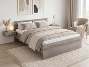Postel ELISA 120 x 200 cm, dub lanýž Rošt: S lamelovým roštem, Matrace: Matrace Deluxe 10 cm
