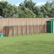 Psí kotec černý 6,05 m² ocel 3082201