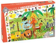 Vyhledávací puzzle s plakátem - Jungle - 35 ks