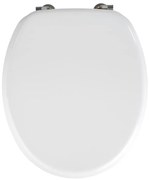 WENKO 154008100-WC sedátko VALENCIA 43x36 cm bílá/stříbrná