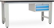 Dílenský stůl Solid MDF-02, 180 cm, závěsný box, černá