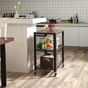 VASAGLE Kuchyňský odkládací stolek hnědý 60x40 cm