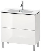 Duravit L-Cube - Umyvadlová skříňka Compact, 86x82x39 cm, 2 zásuvky, lesklá bílá LC667402222