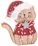 Dřevěná vánoční figurka (výška 11 cm) Happy Cat – Dakls