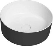Sapho Thin - Umyvadlo na desku, průměr 38 cm, bez přepadu, bez otvoru pro baterii, matná bílá/carina WN548-41