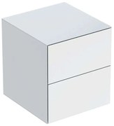 Geberit ONE - Boční skříňka, 45x49x47 cm, 2 zásuvky, lesklá bílá 505.077.00.1