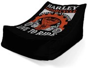 Sablio Sedací vak Lounge Harley-Davidson Live to ride - 120 x 100 x 80 cm