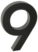 Domovní číslo "9", RN.100LV, broušené, černá