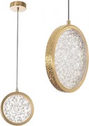 Toolight Rea, Křišťálový Závěsný Lustr LED G089-1CP Złota, OSW-09706